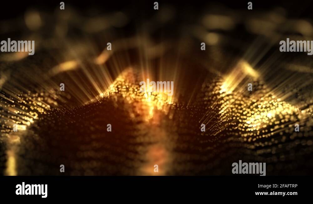 4K Abstract motion background animation shining particles dust wave ...