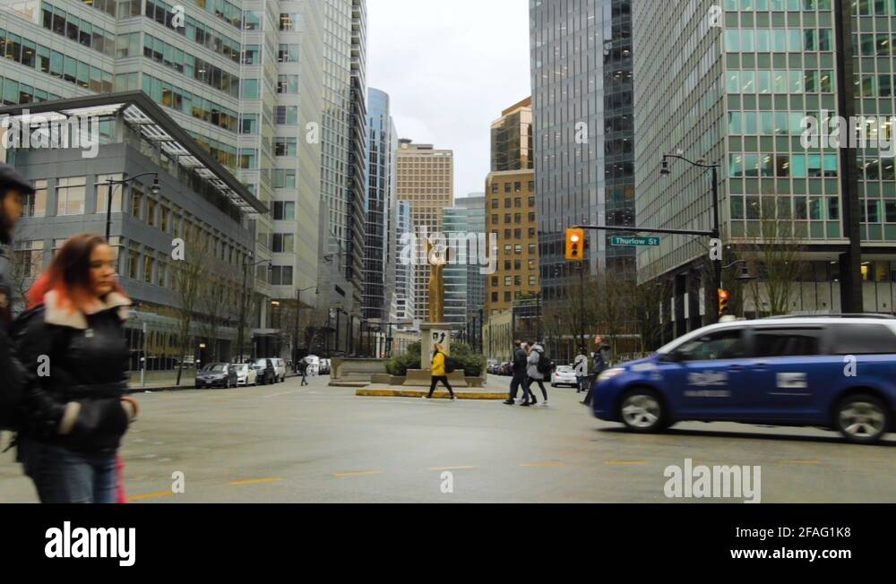 Downtown street traffic intersection pedestrian crossing Stock Videos ...