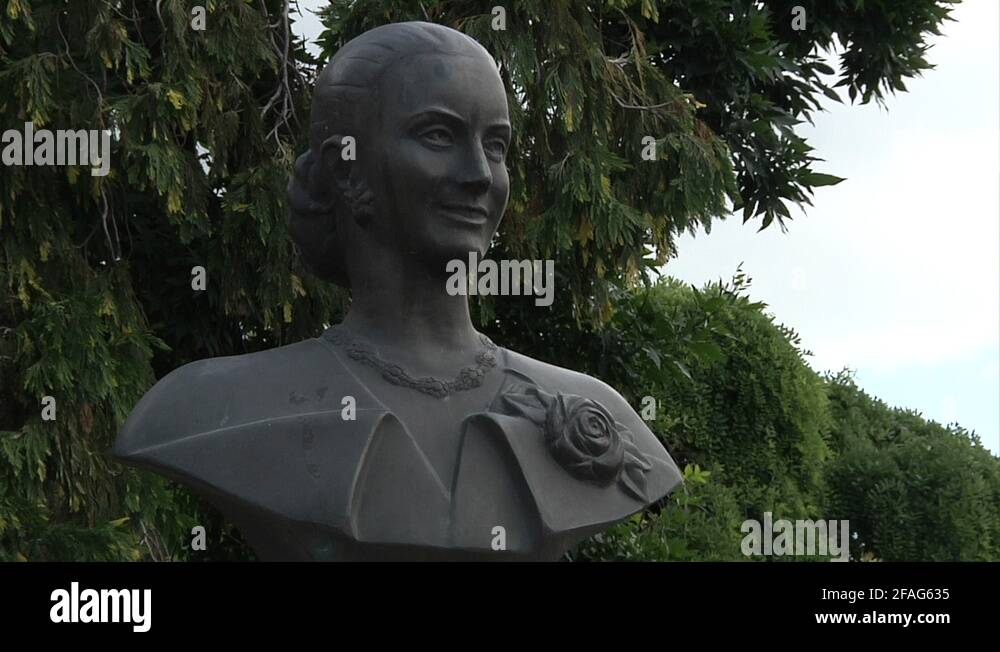Evita Perón's (Juan Domingo Perón's wife) statue at Lobos Argentina ...