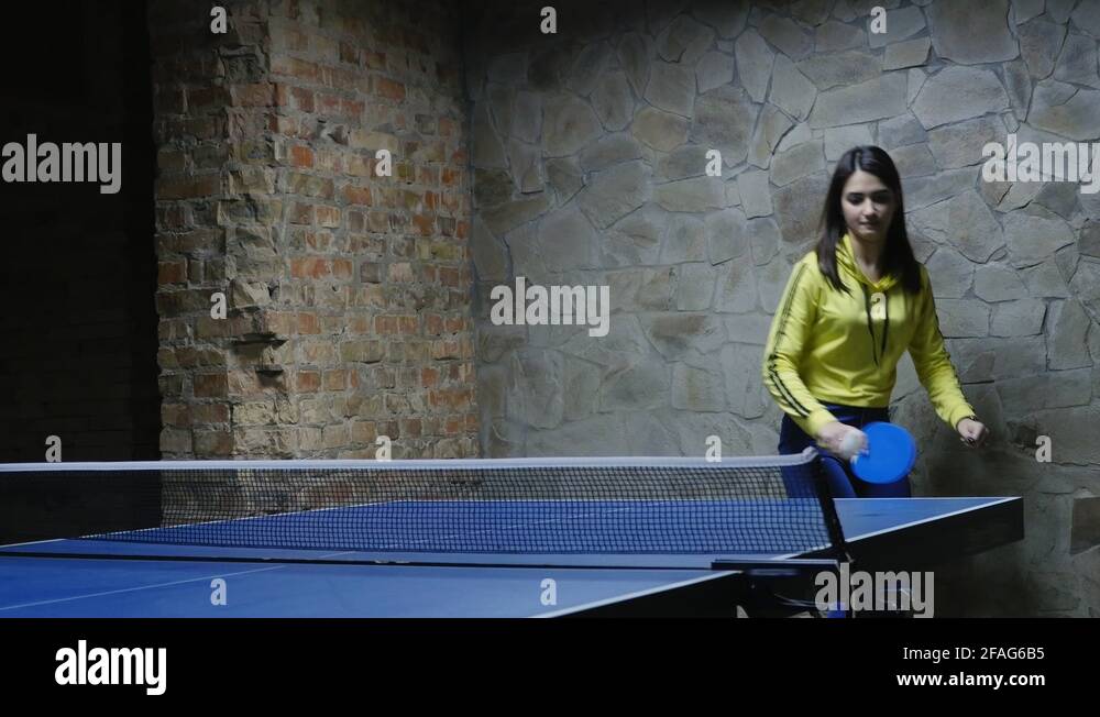Cute Girl Playing Table Tennis Stock Videos And Footage Hd And 4k Video Clips Alamy
