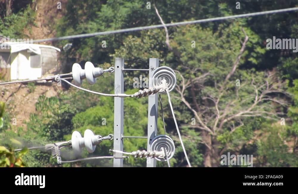 Electricity Transmission lines During Hot Weather, Philippines Stock ...