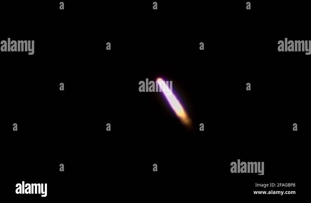 Unarmed Minuteman III ballistic missile travelling through night sky ...