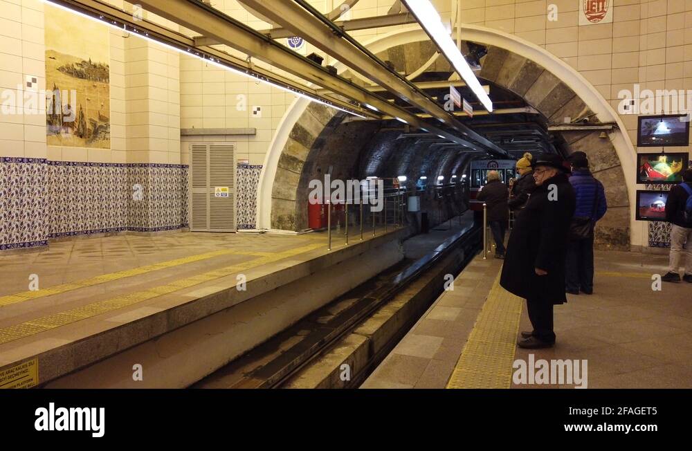 The Tunel is a historical underground funicular line in Istanbul Stock ...