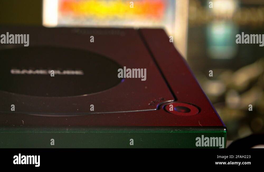 Opening Top of Nintendo Gamecube with Disc Inside and Color Effect ...