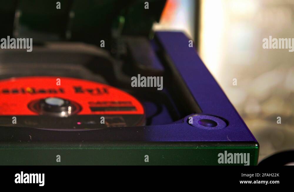 Nintendo Gamecube with Lid Open and Resident Evil Disc Inside SLIDE ...