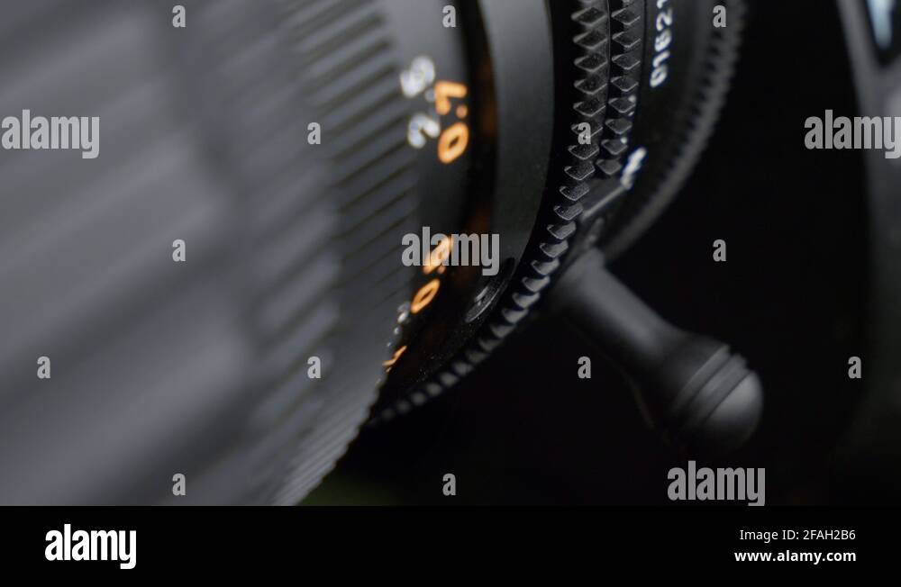 Canon modern TV camera lens. turning of a zoom ring Stock Video Footage ...