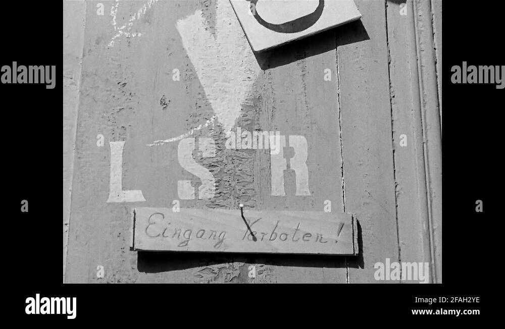 US Army Signage In Occupied German Town Stock Video Footage - Alamy