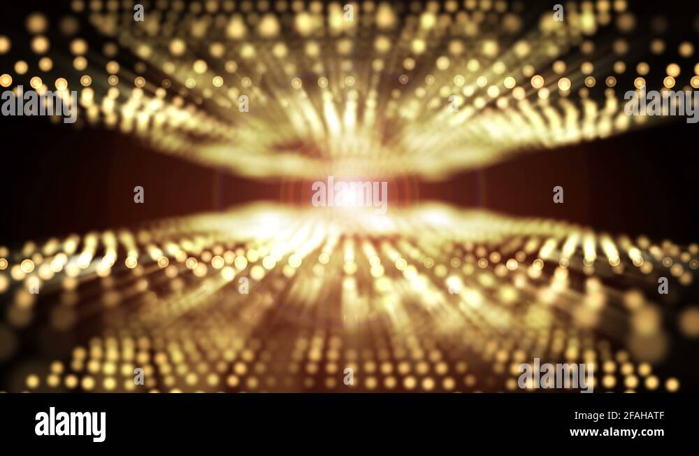 4K Abstract motion background animation shining particles dust wave ...