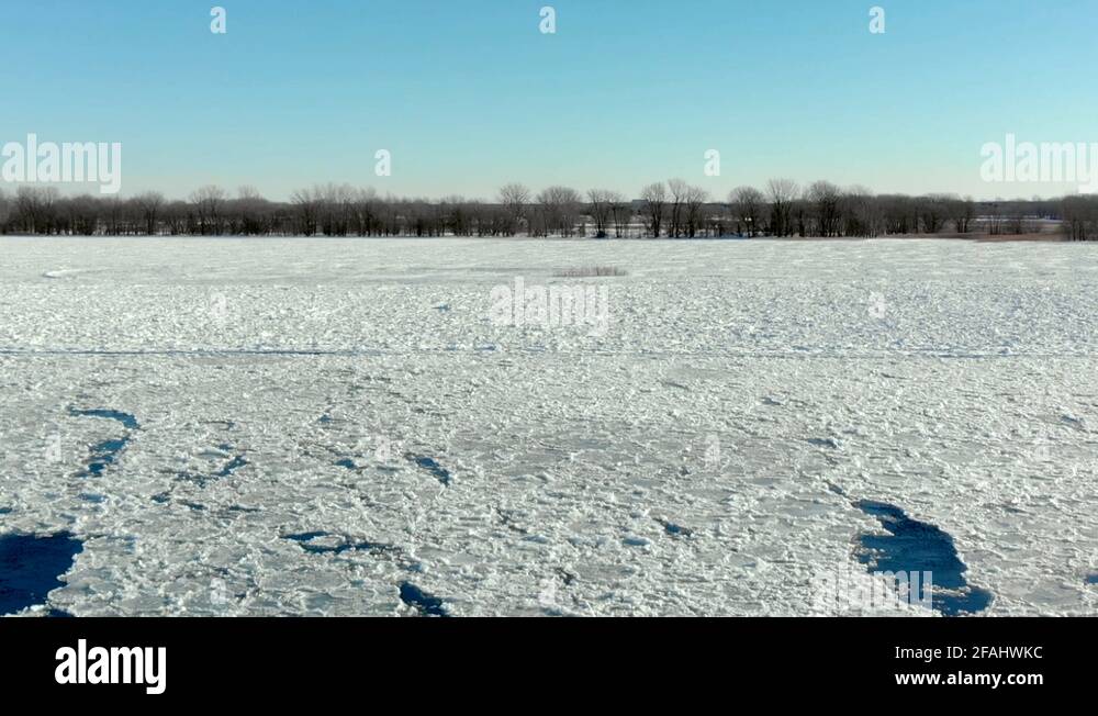 Aerial view of frozen river Stock Videos & Footage - HD and 4K Video ...