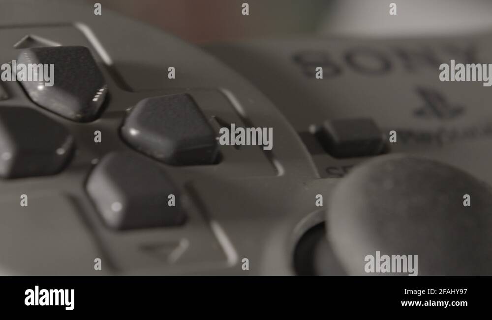 Vintage Playstation Controller Buttons SLIDE RIGHT Stock Video Footage ...