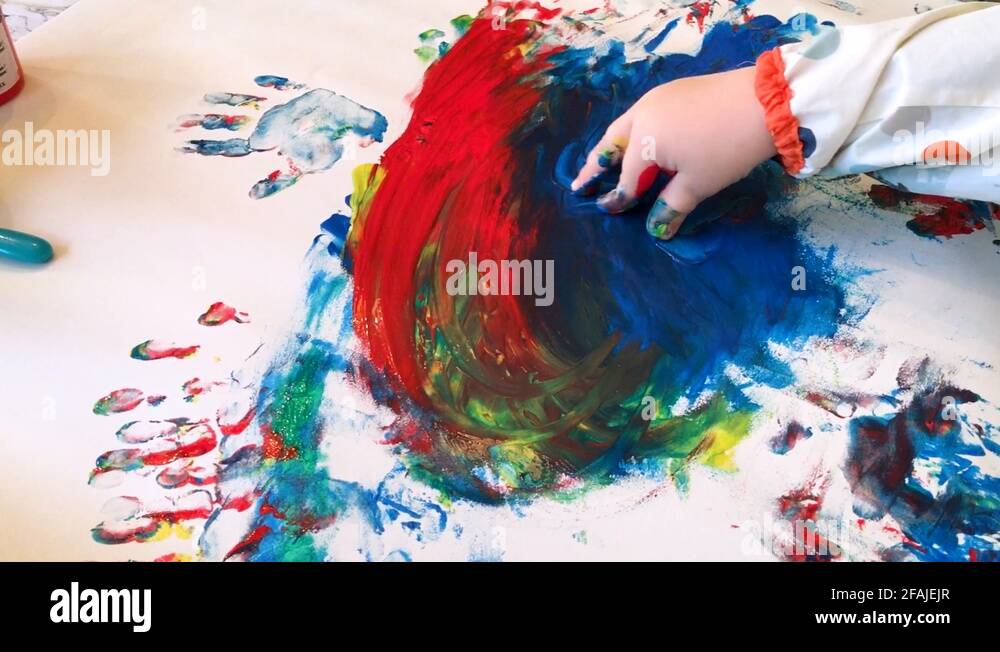 Kid finger painting Stock Videos & Footage - HD and 4K Video Clips - Alamy