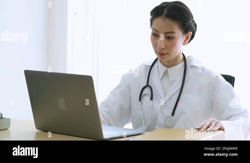Medical professionals typing with keyboard on hospital room Stock Video ...