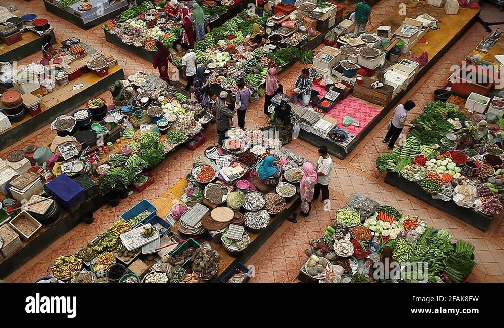 Traditional South East Asian market Stock Video Footage - Alamy