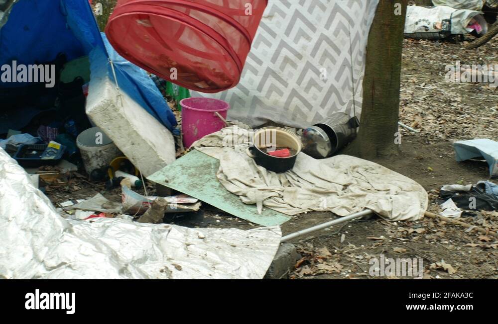 Sheets tents wood plastic foil chalet building lair homeless and people ...