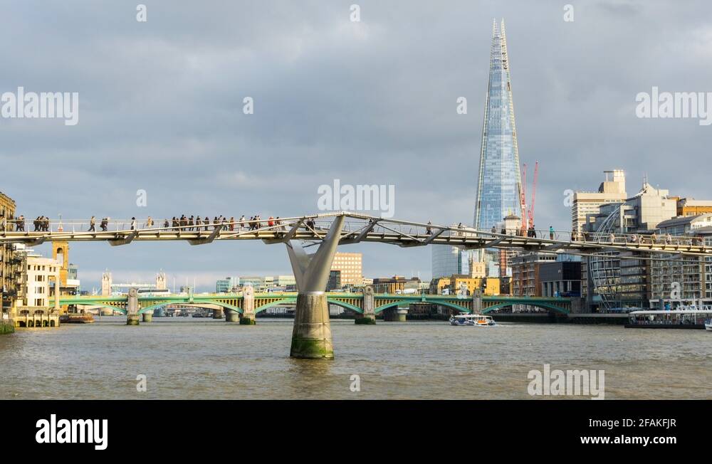 Millennium bridge shard skyscraper Stock Videos & Footage - HD and 4K ...