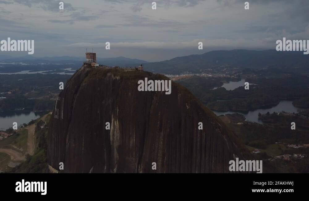 Guatape, Colombia Aerial View of beautiful rock - El Peñón de Guatapé ...
