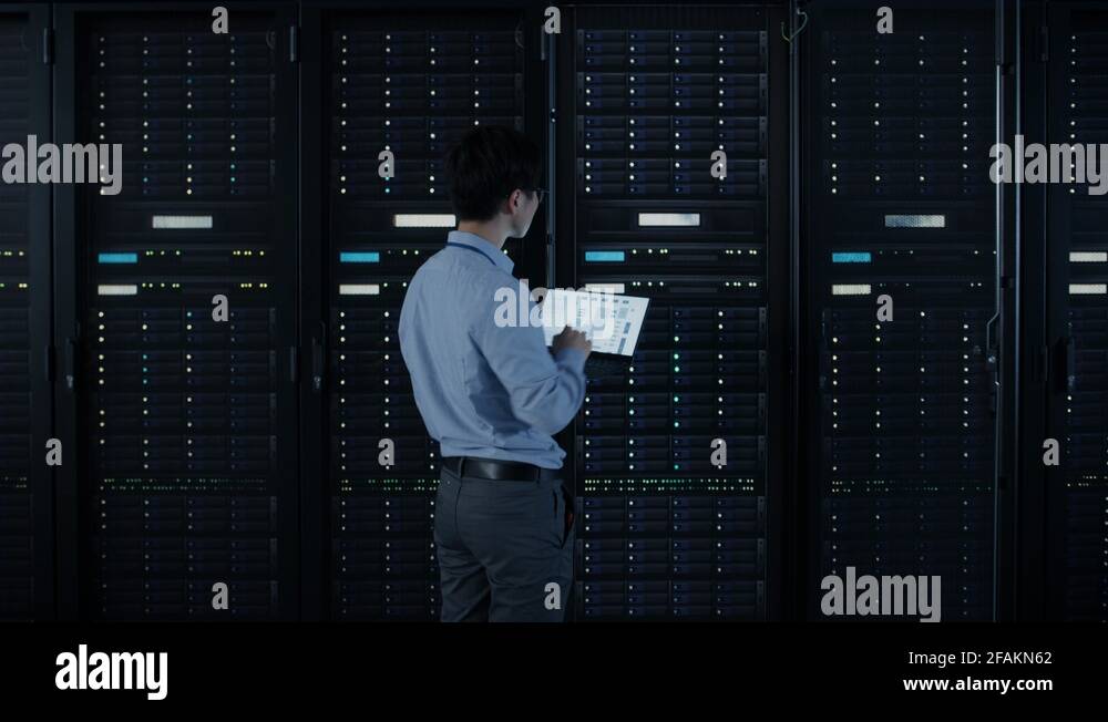 IT Specialist Activates Data Center Server Racks with a Touch Gesture ...