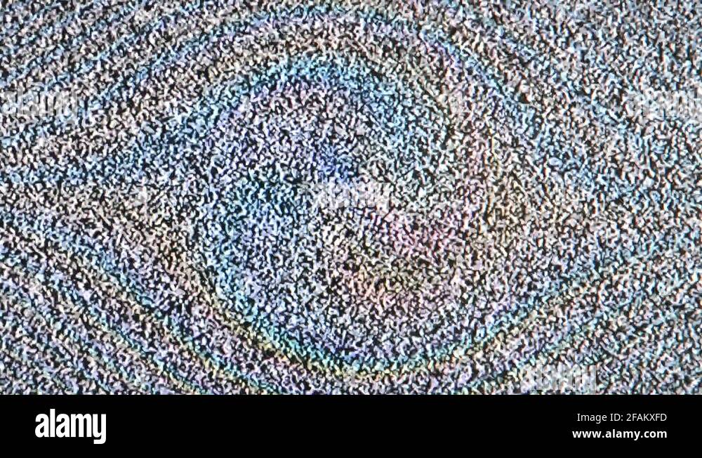 Television screen with static noise caused by bad signal reception ...