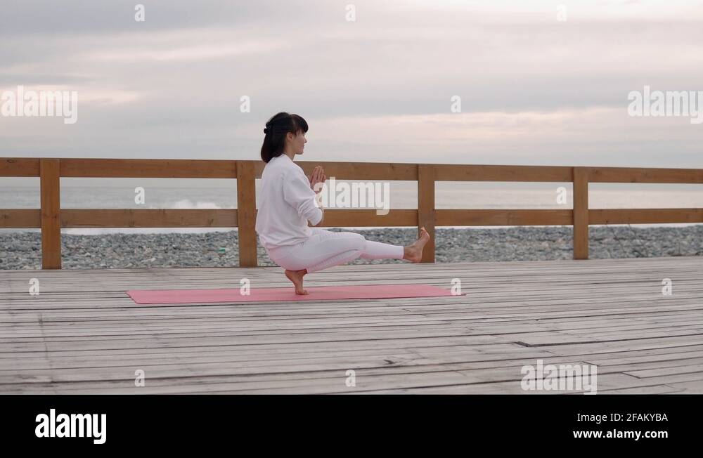 Woman balance on one foot Stock Videos & Footage - HD and 4K Video ...