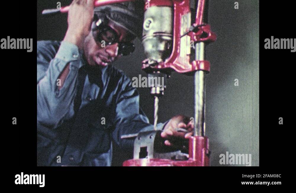1940s: Man operated drill press. Steps leading up to house. Apartment ...