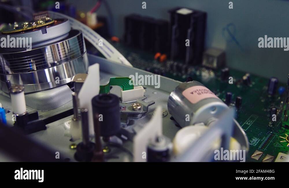 Internal view of VCR with VHS tape being loaded Stock Video Footage - Alamy