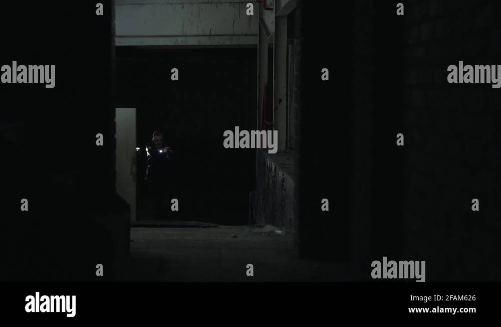 Cinematic FBI Agents Stealth Raid Maneuver Armed With Guns At Night, 4K ...