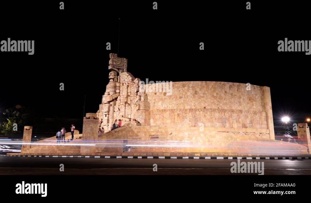Monumento a la bandera timelapse merida Stock Video Footage - Alamy