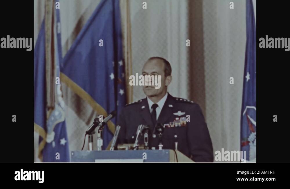 Lt. Gen. Joseph Nazzaro gives speech on award ceremony - 1967 Stock ...