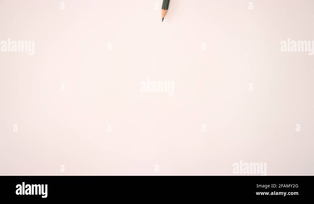 Notebook Pencil and eraser on white background - stop motion animation ...