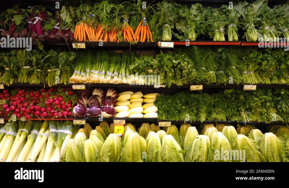 Vegetable display supermarket Stock Videos & Footage - HD and 4K Video ...