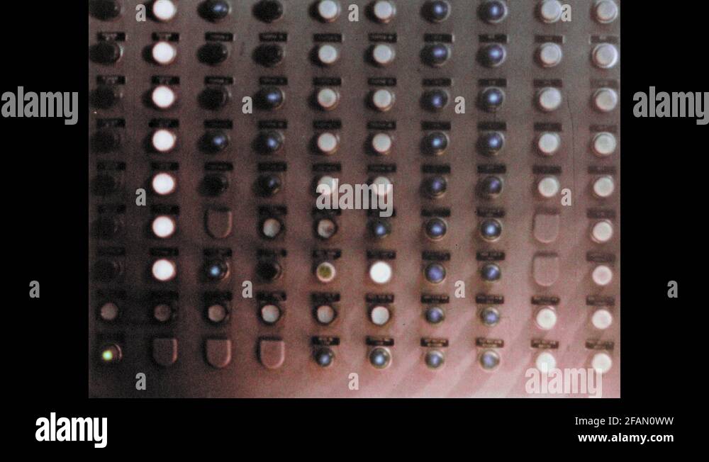 1960s: Lights on control panel go on and off. Saw cuts side of engine ...