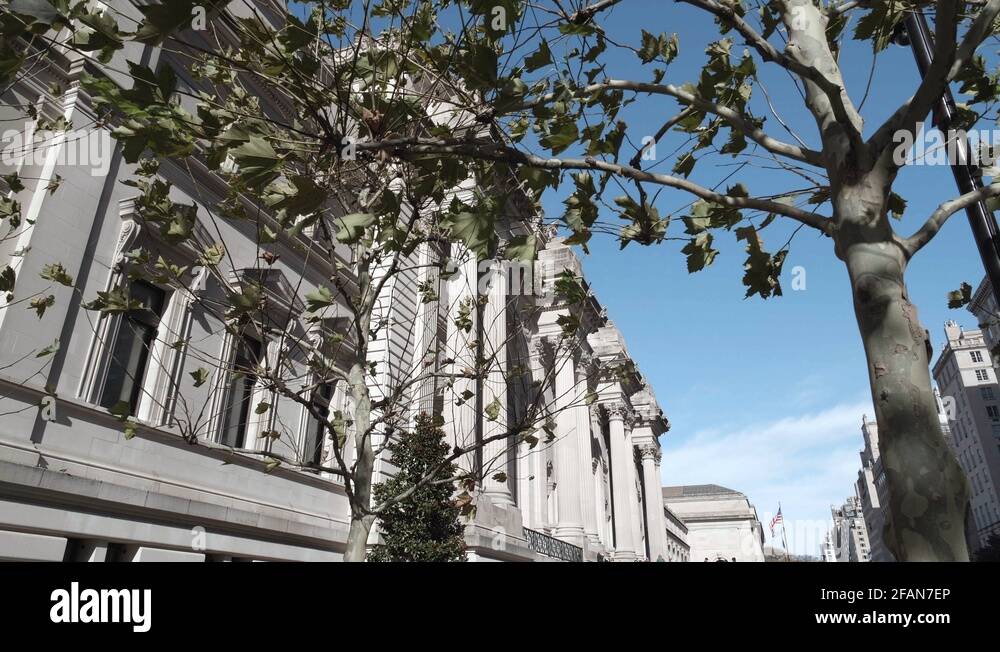 New York City Metropolitan Museum of Art through Tree Branches Stock ...