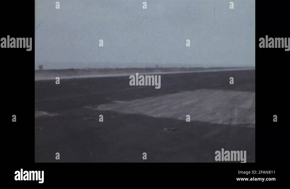 Aircraft marshaled signal aircraft to take off from flight deck - 1983 ...