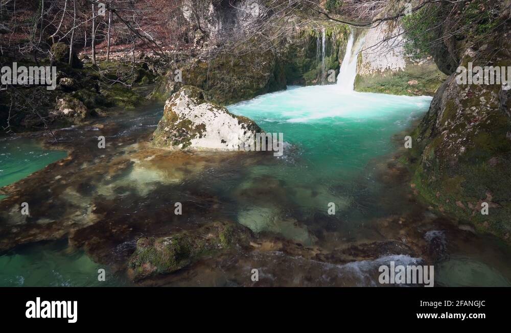 Birth of the Urederra river Stock Video Footage - Alamy