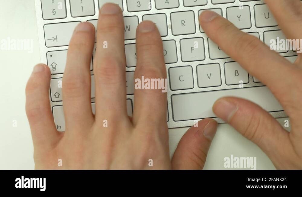 Footage of typing in Apple mac wireless keyboard! Stock Video Footage ...