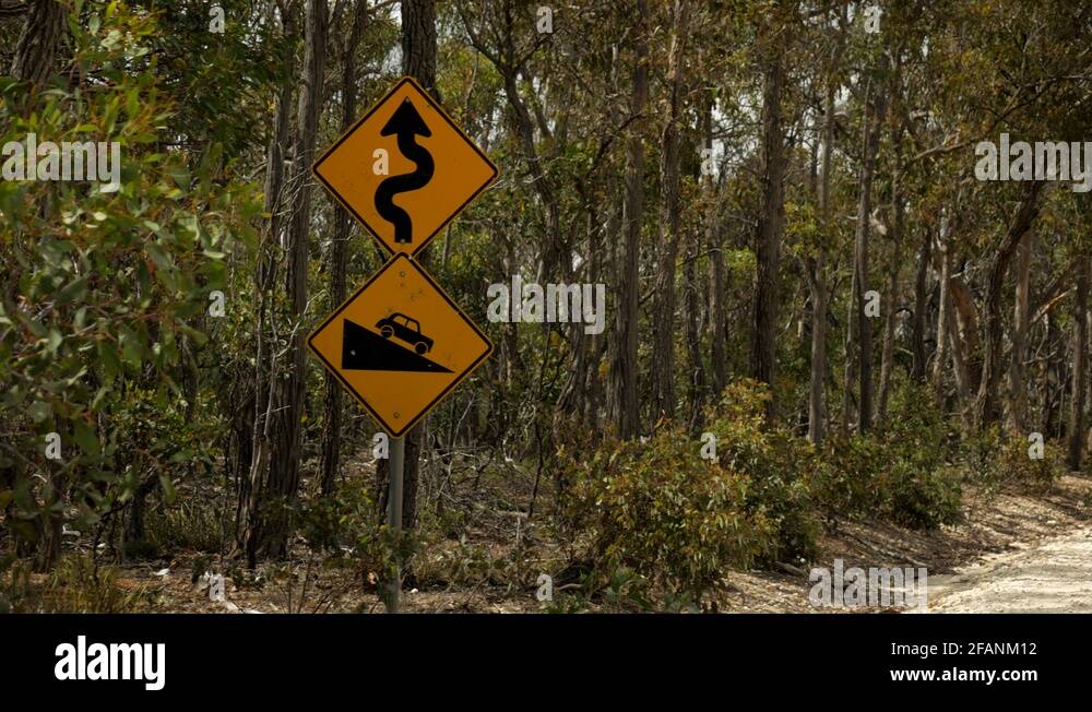 Caution dangerous corner sign Stock Videos & Footage - HD and 4K Video ...
