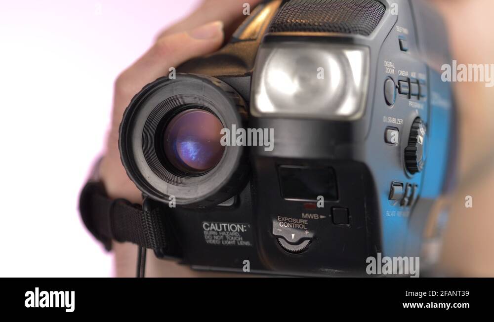Retro VHS Video Camera Filming From The 80s 90s Closeup Stock Video ...