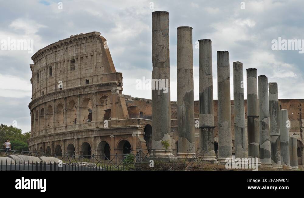 Ancient columns in center of rome Stock Videos & Footage - HD and 4K ...
