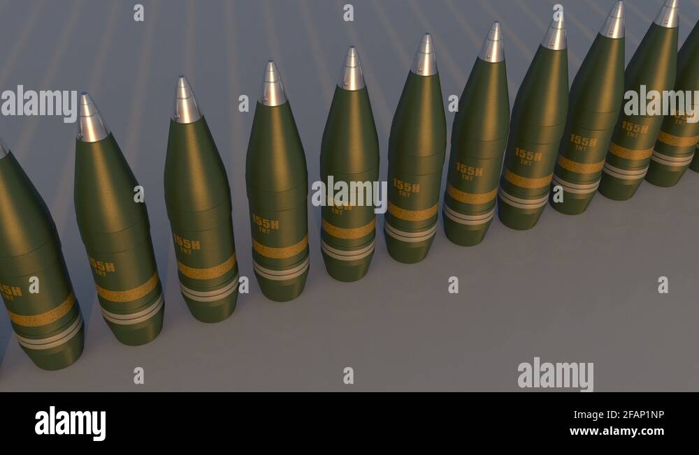 Seamless 3D animation of artillery ammunition Stock Video Footage - Alamy