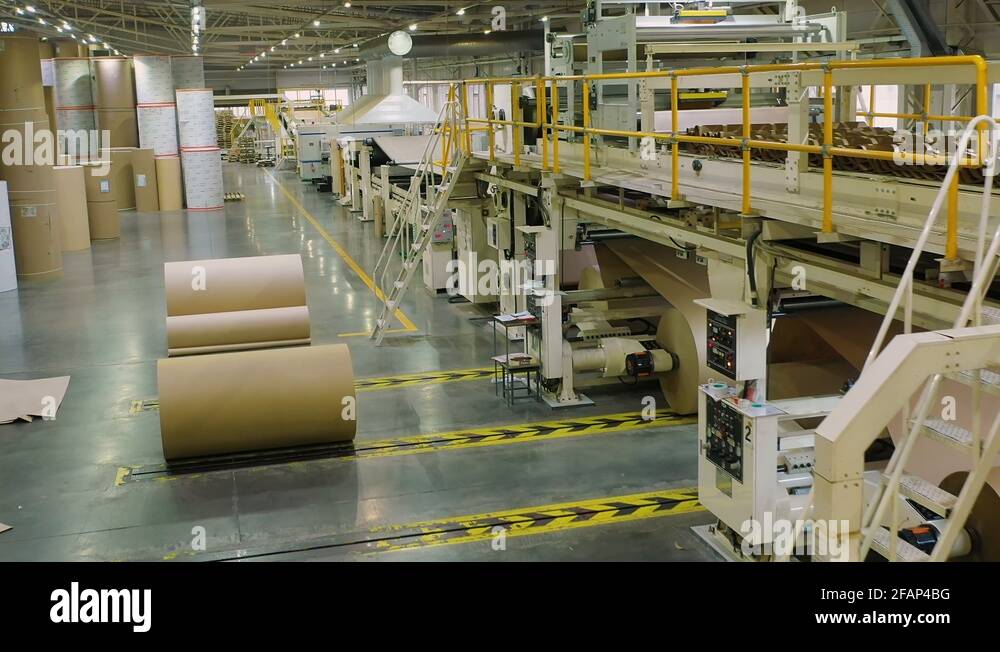 Corrugated cardboard production line Stock Videos & Footage - HD and 4K ...