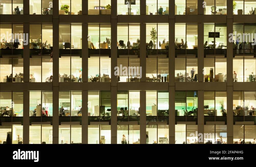 Office block windows at night Stock Videos & Footage - HD and 4K Video ...