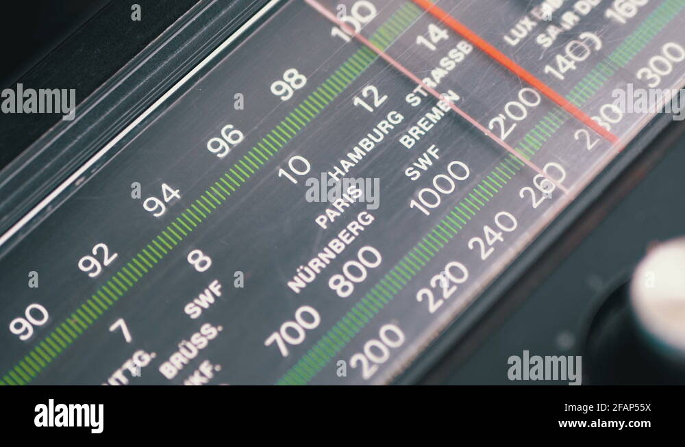 Tuning Analog Radio Dial Frequency on Scale of the Vintage Receiver ...
