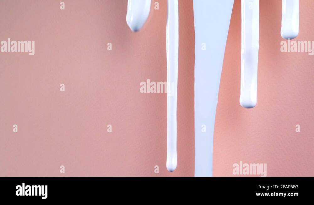 Flowing white paint on pink background HD Stock Video Footage - Alamy