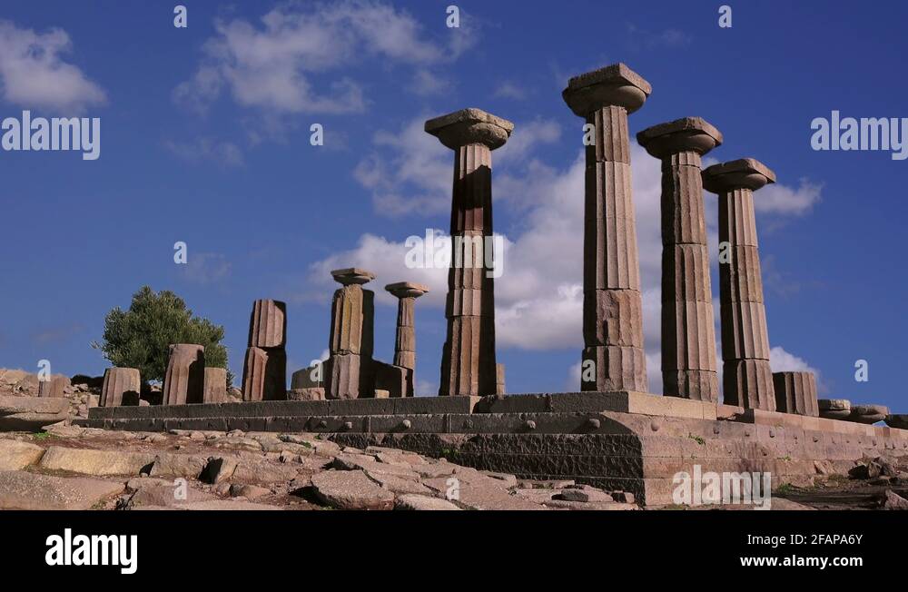 Greek temple assos behramkale turkey Stock Videos & Footage - HD and 4K ...