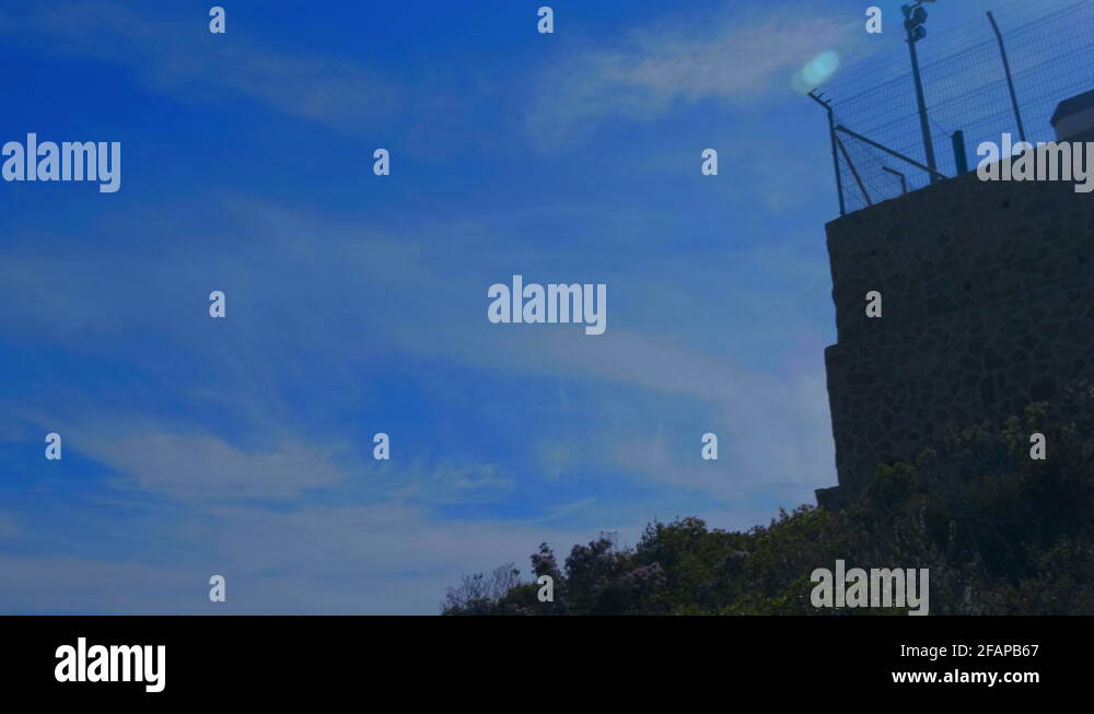 Weather radar with a rotating radiodetection antenna on top of a ...