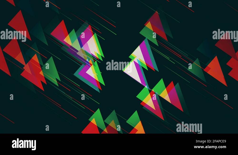 1980's inspired triangular animation Stock Video Footage - Alamy