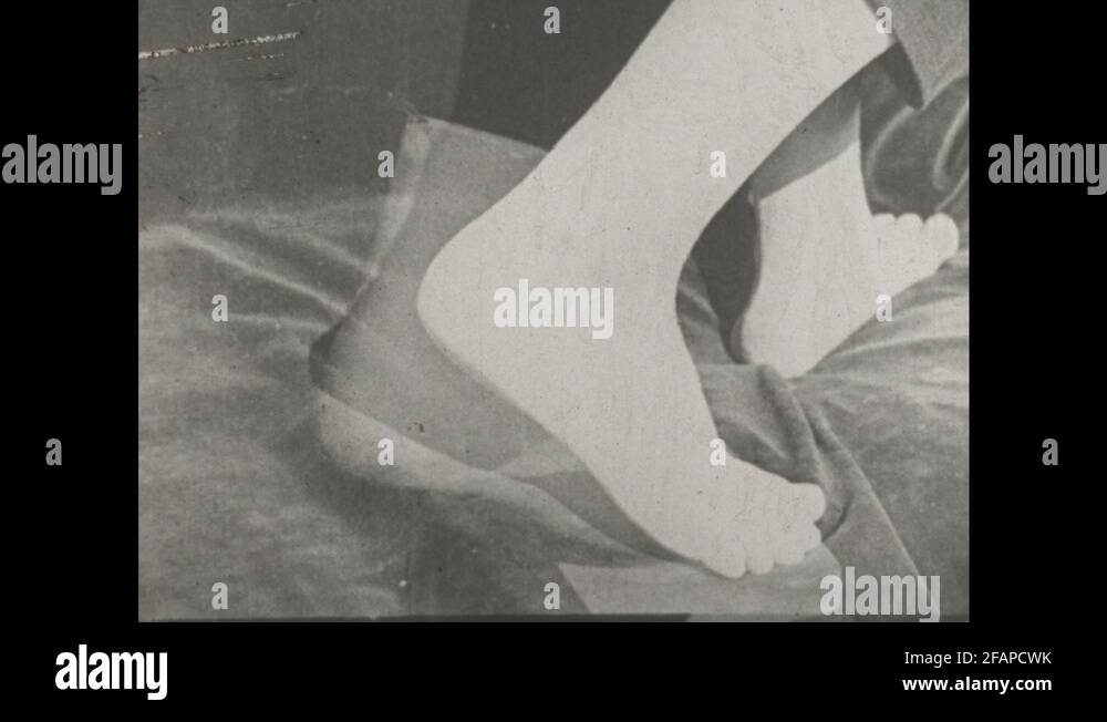 1930s: UNITED STATES: mold of foot. Foot on floor. Arch of foot Stock ...