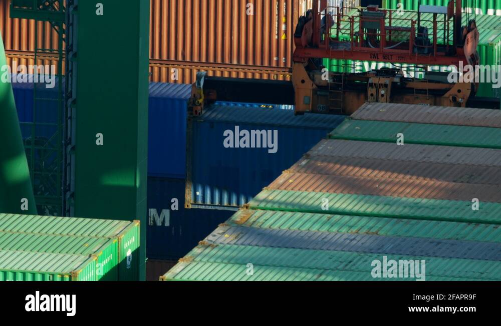 Lifting shipping containers Stock Videos & Footage - HD and 4K Video ...