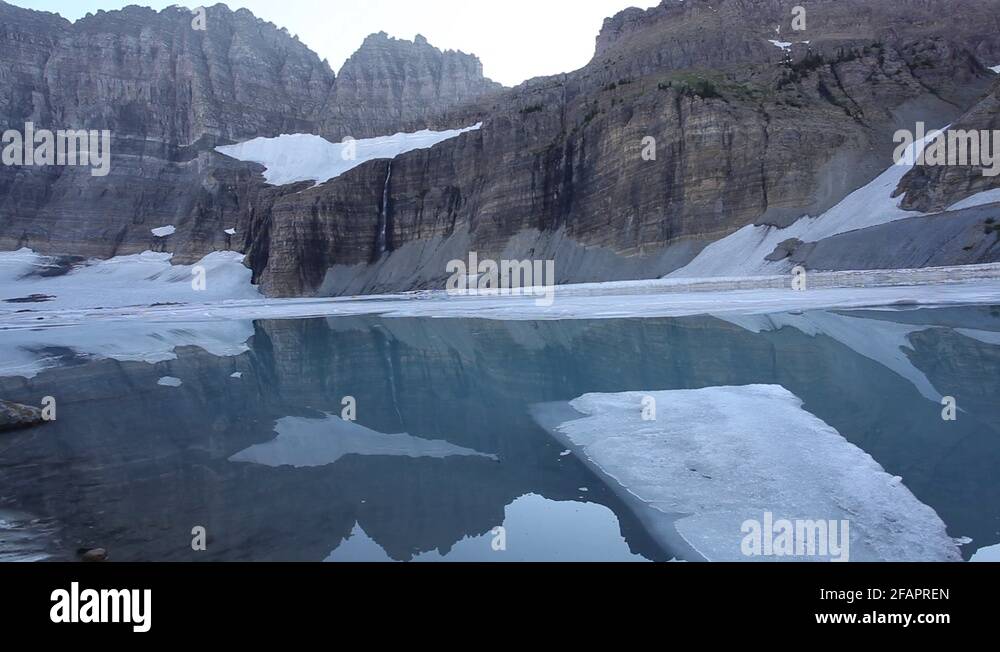 Floating Ice at Grinnell Glacier, Glacier Lake, Glacier National Park ...