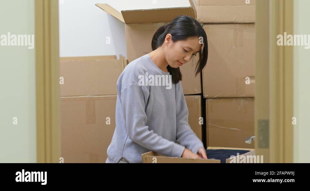 Woman sitting inside cardboard box Stock Videos & Footage - HD and 4K ...